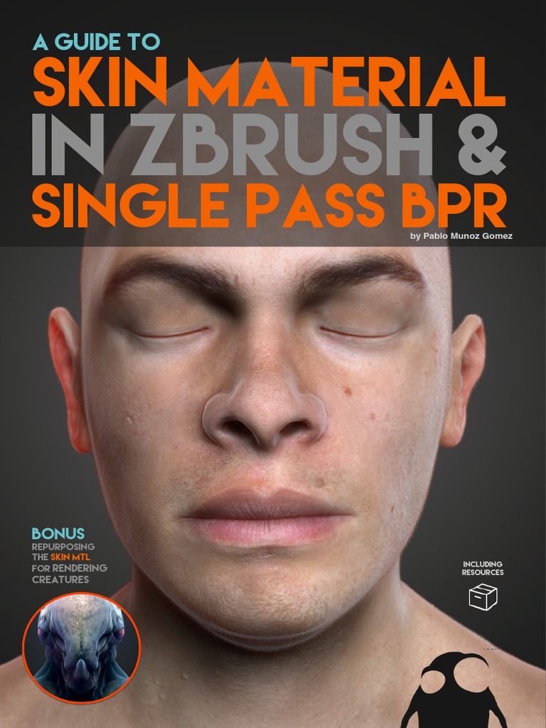 ZBrush Skin Material & BPR Guide | PDF | Human Skin Color | Shader