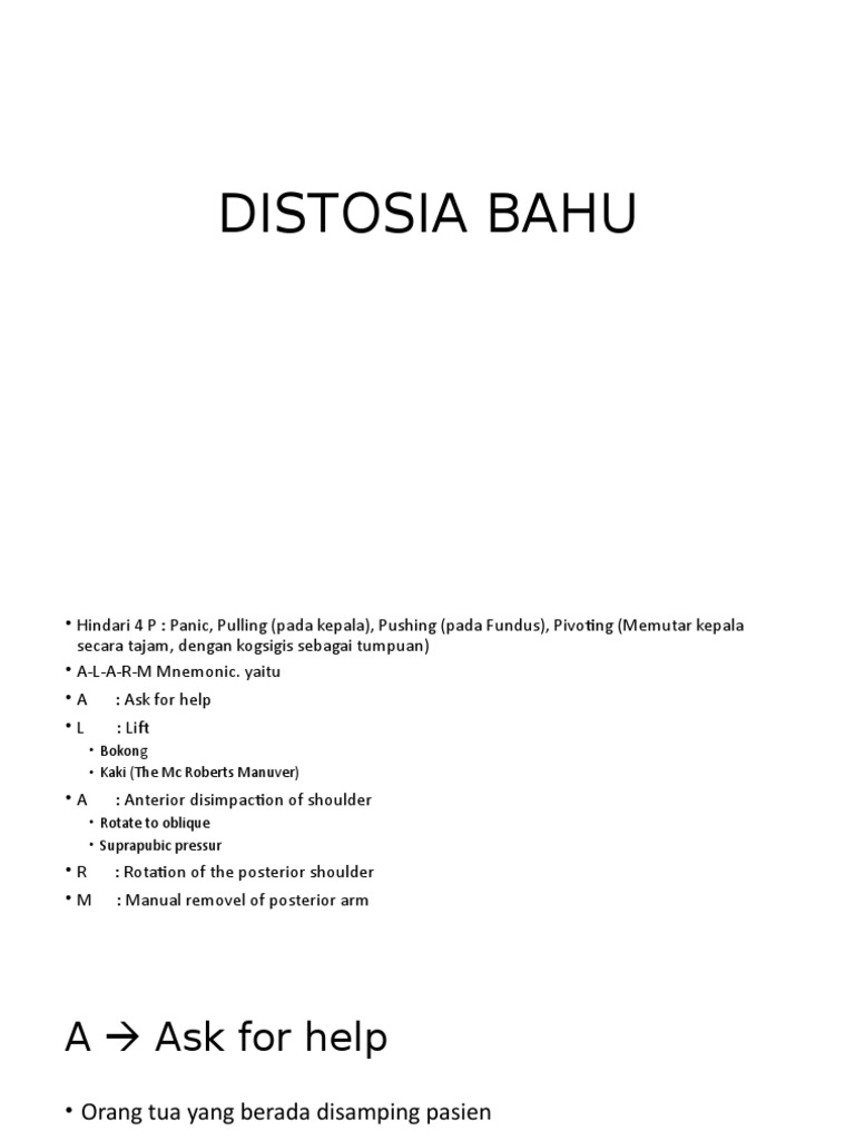 Distosia Bahu | PDF
