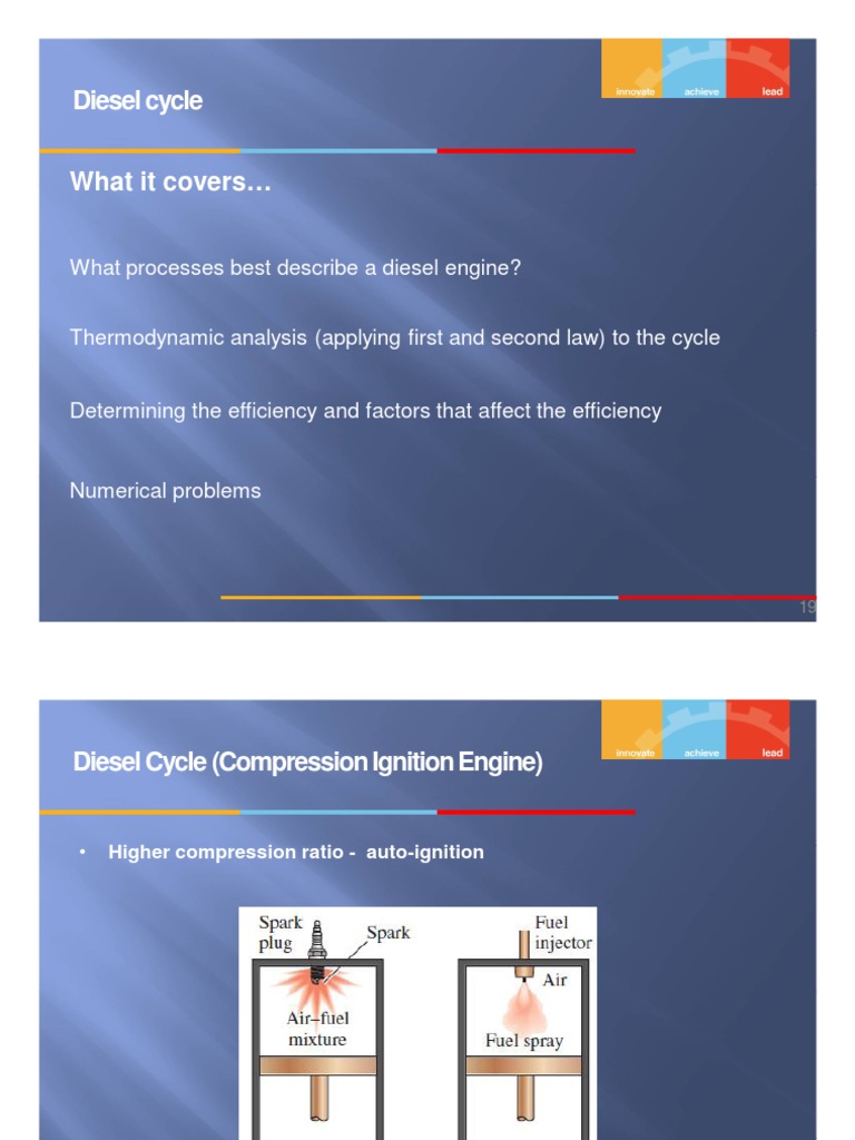 Diesel Cycle: What Processes Best Describe A Diesel Engine? | PDF