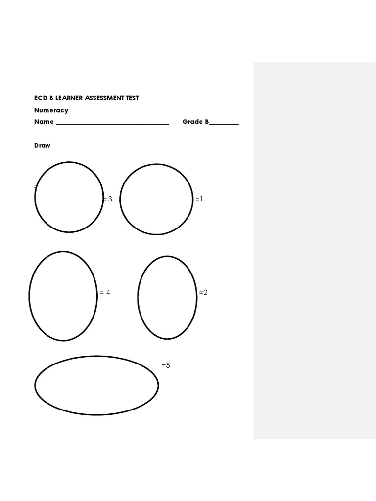 Ecd B Learner Assessment Test-1 | PDF