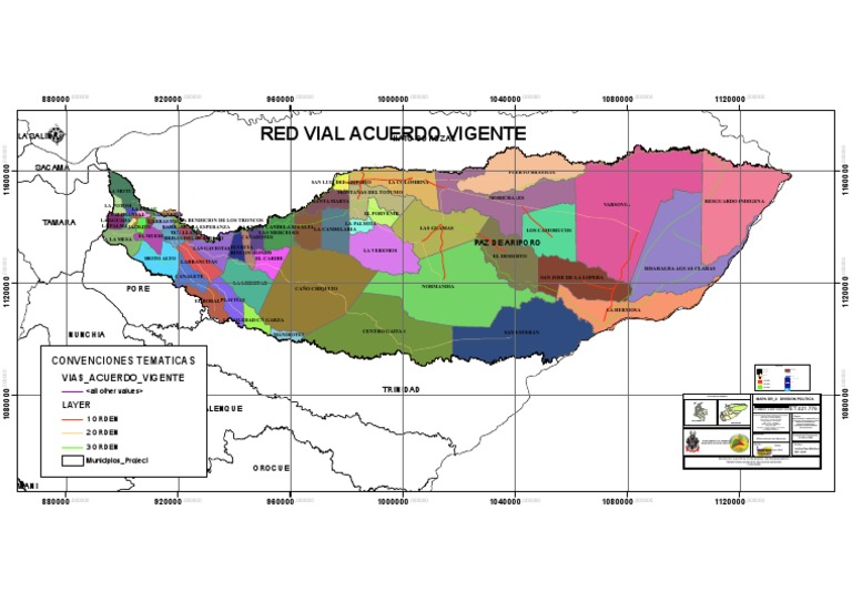 Mapa Vereda y Red Vial Acuerdo Vigente-Paz de Ariporo PDF | PDF
