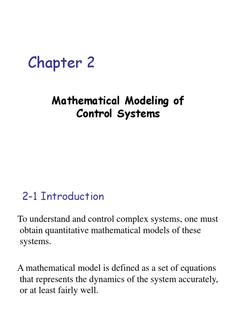 Control Systems Modeling Basics | PDF | Laplace Transform | Mathematical Model