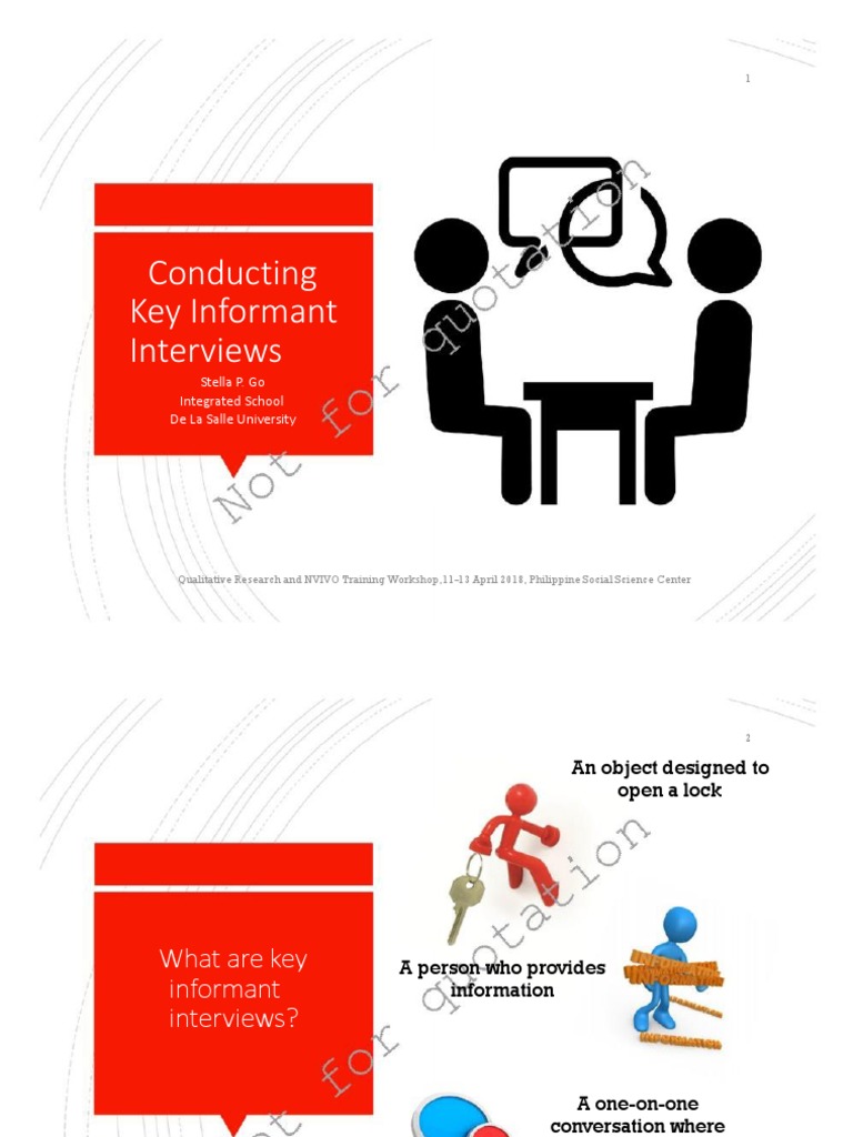 Key Informant Interview - S. Go | Download Free PDF | Qualitative ...