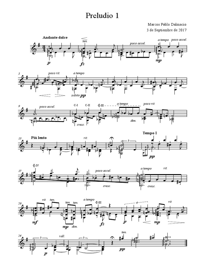 Una representación musical del preludio | PDF | Formas musicales ...