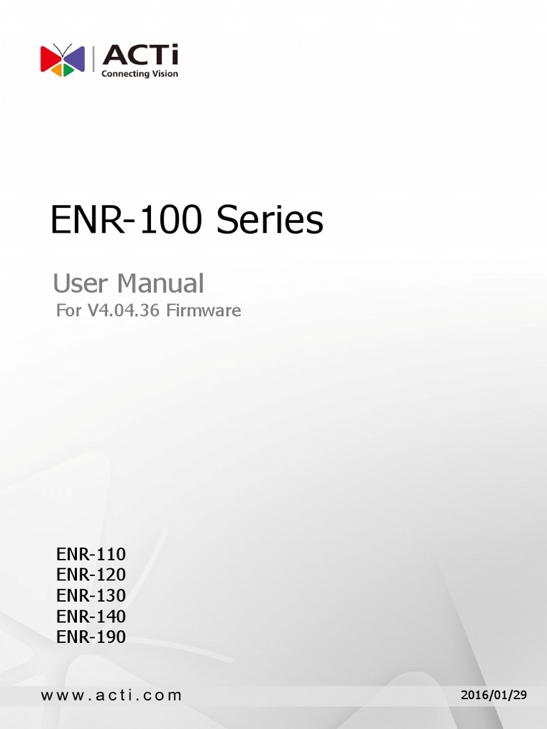 ENR-100 Series User Manual V4.04.36 20160129 PDF | PDF | Computer Keyboard | Camera