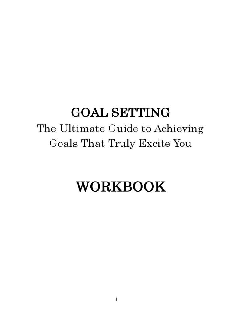 Goal Setting Workbook | PDF | Goal | Goal Setting