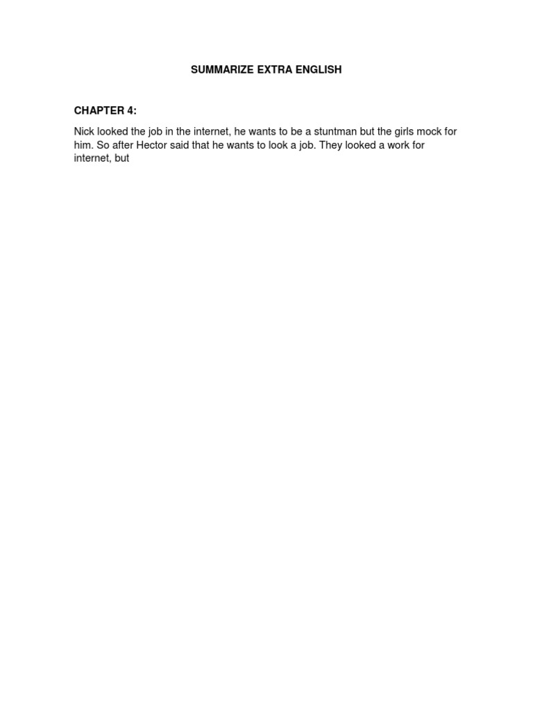 Summarize Extra English | PDF