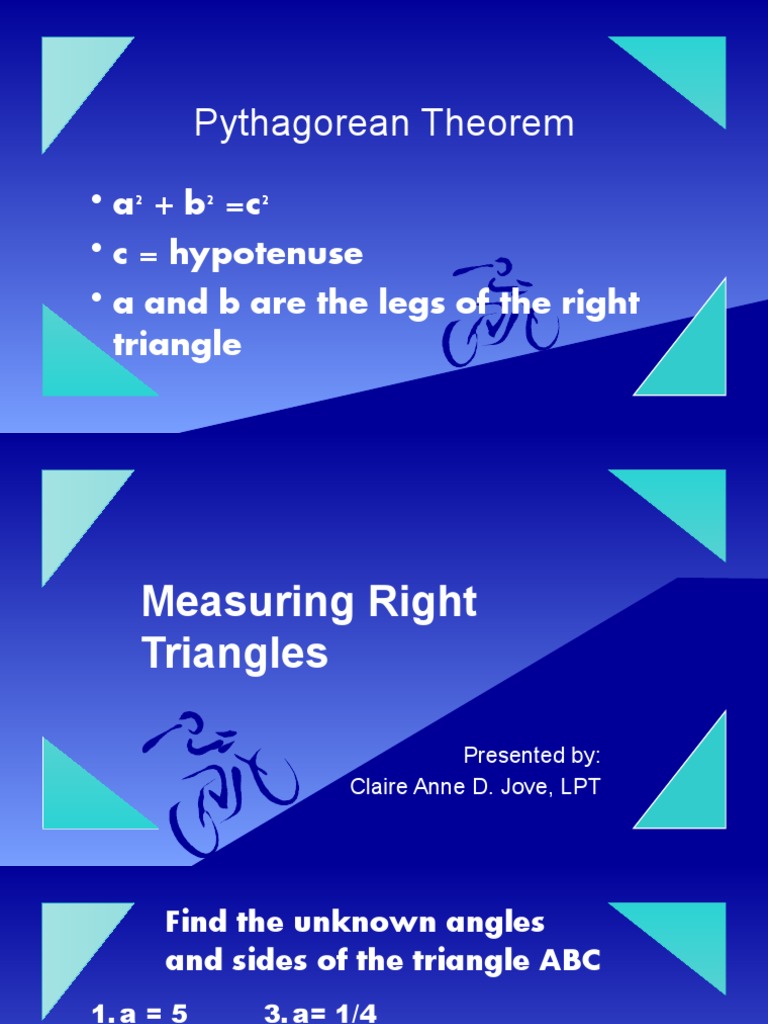 Measuring Right Triangles | PDF | Trigonometric Functions | Triangle