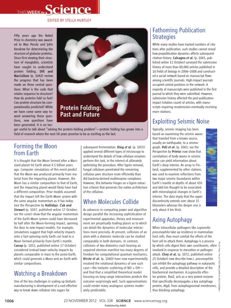 Fathoming Publication Strategies: Protein Folding: Past and Future ...