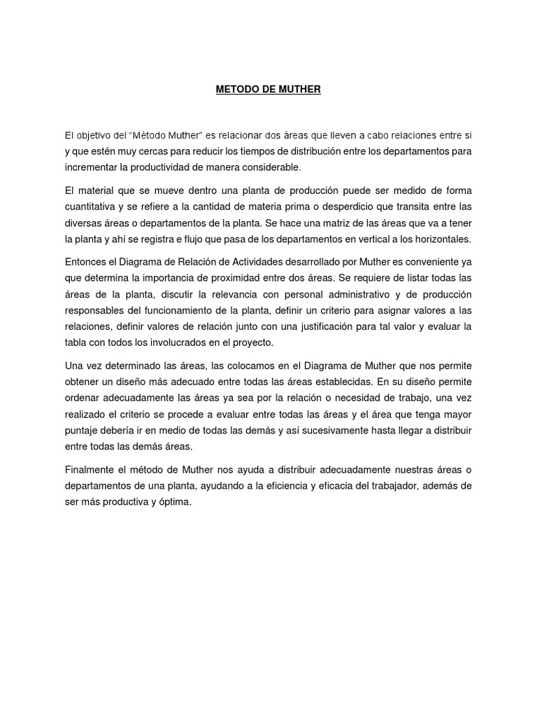Metodo de Muther | PDF