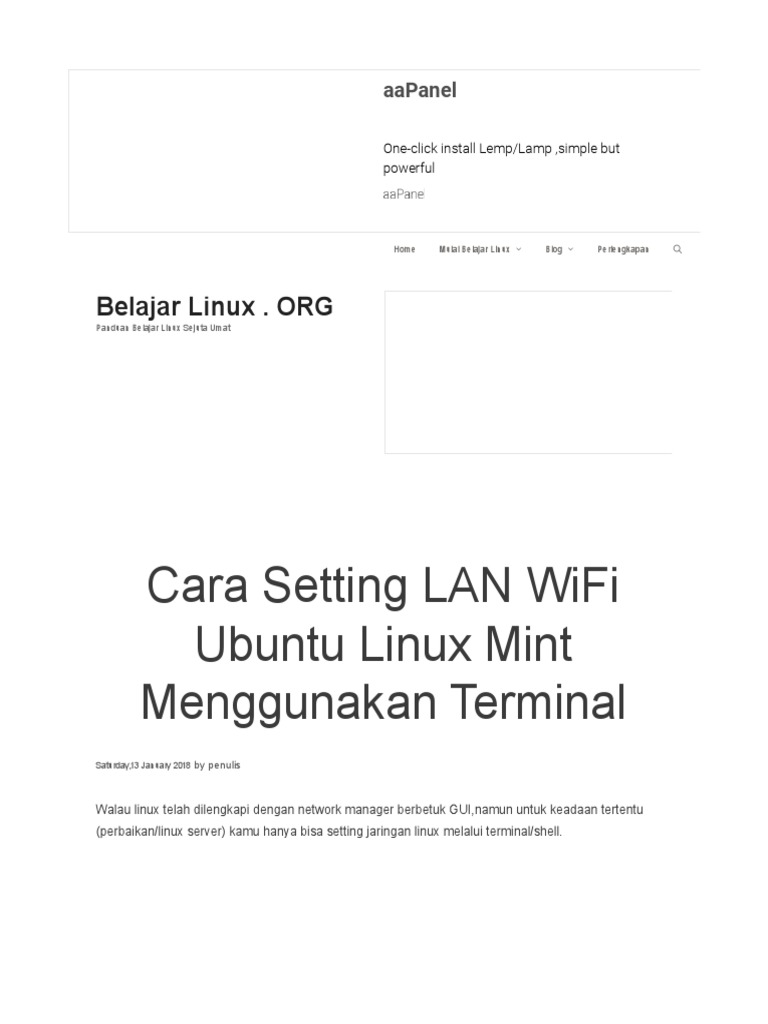 Setting Lan | PDF | Komputer