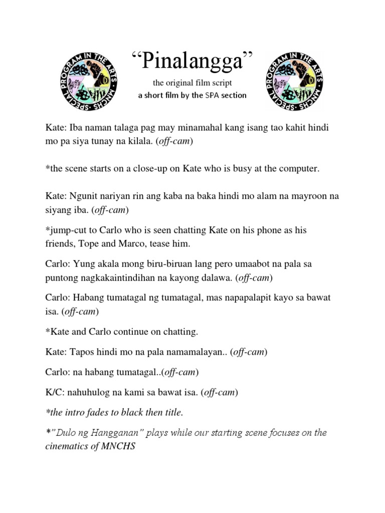 Pinalangga Film Script | PDF