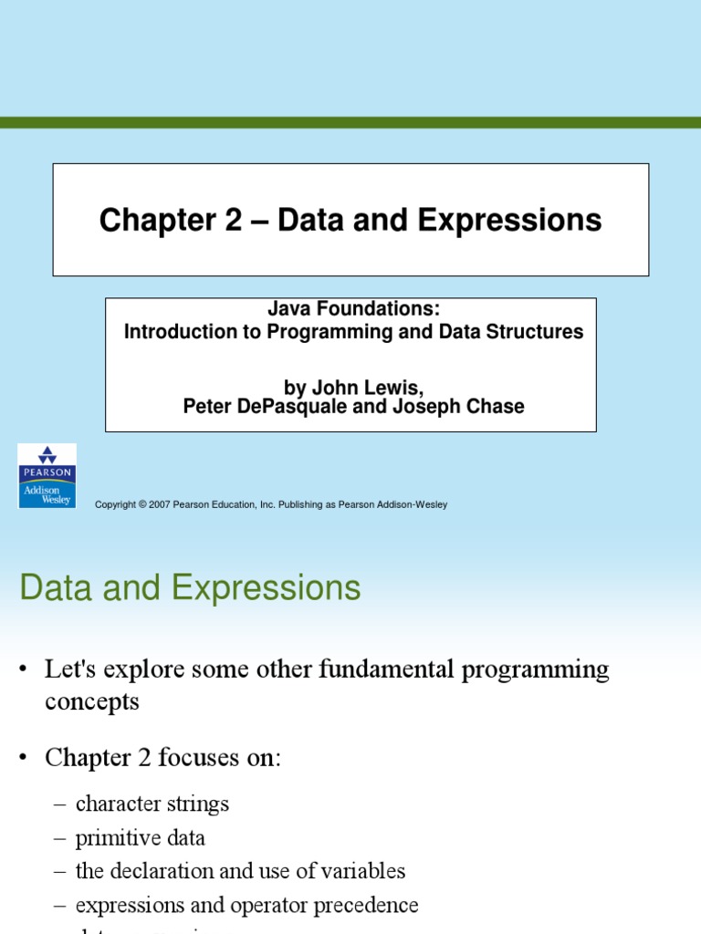 Data and Expressions in Java | PDF | Data Type | Boolean Data Type