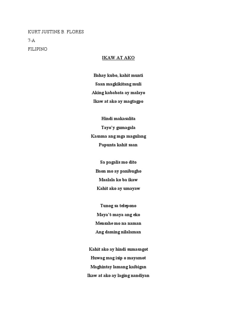 Filipino Spoken Poetry | PDF