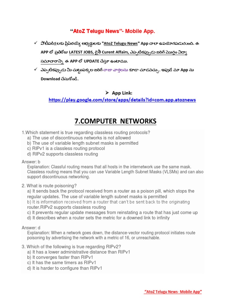 7 Computer Networks | PDF | Http Cookie | Hypertext Transfer Protocol