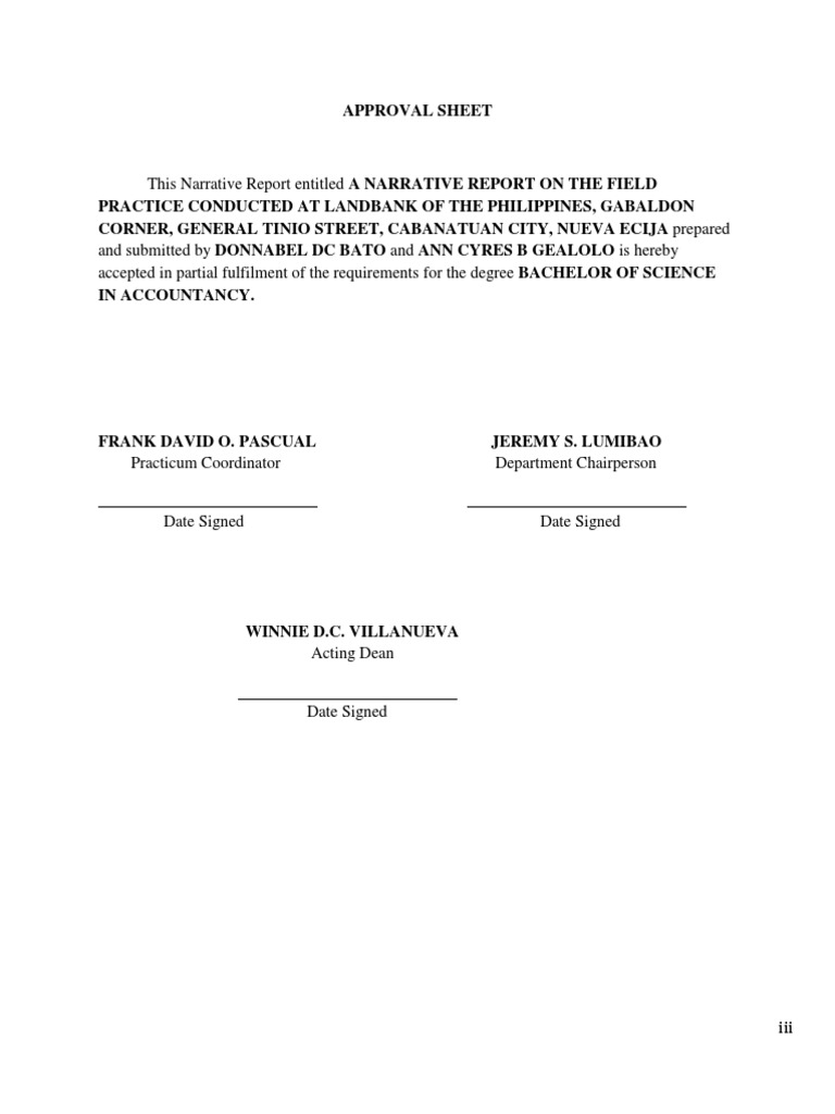 Approval Sheet | PDF