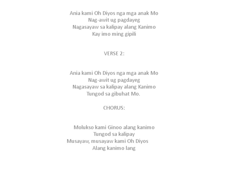 Molukso (Ania Kami Oh Dios) | PDF