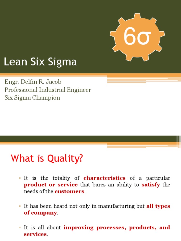 Module 1 - Introduction On Lean Six Sigma | PDF | Six Sigma | Lean ...