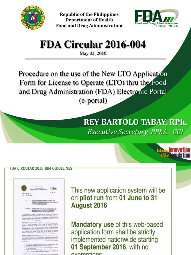 FDA Philippines E-Portal Guidelines | PDF | Food And Drug ...
