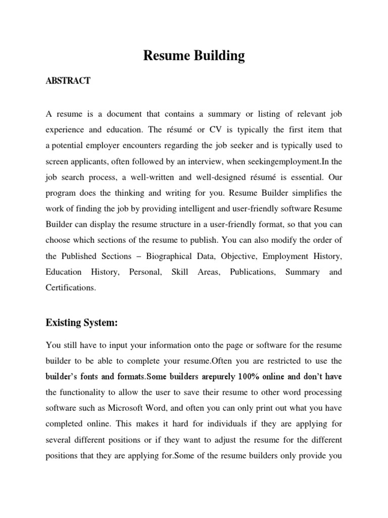 Resume Building | PDF | Résumé | Computing