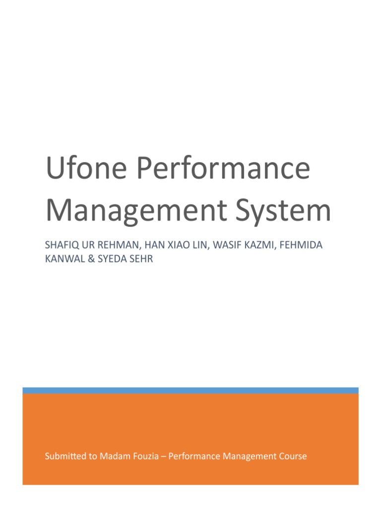 Ufone Performance Management System | PDF | Performance Appraisal ...