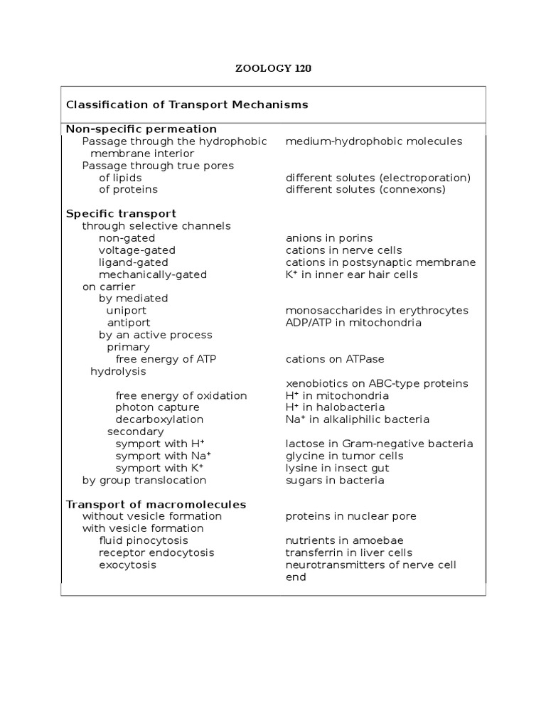 Transport Mech | PDF | Cell Membrane | Amino Acid