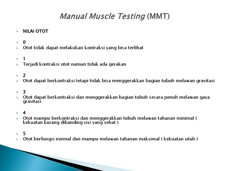 Skala Penilaian Manual Muscle Testing | PDF | Pengembangan Diri