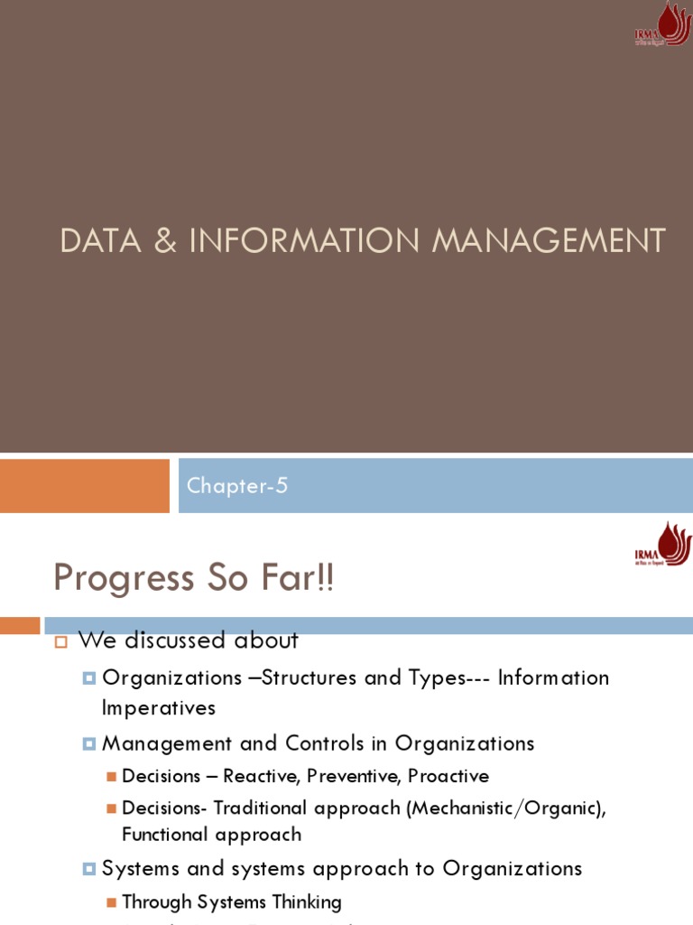 Data & Information Management: Chapter-5 | PDF | Conceptual Model | Data