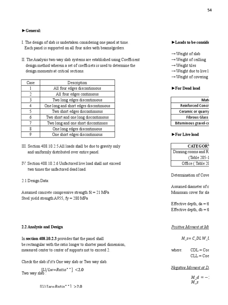 Slab Analysis and Procedure | PDF | Beam (Structure) | Engineering