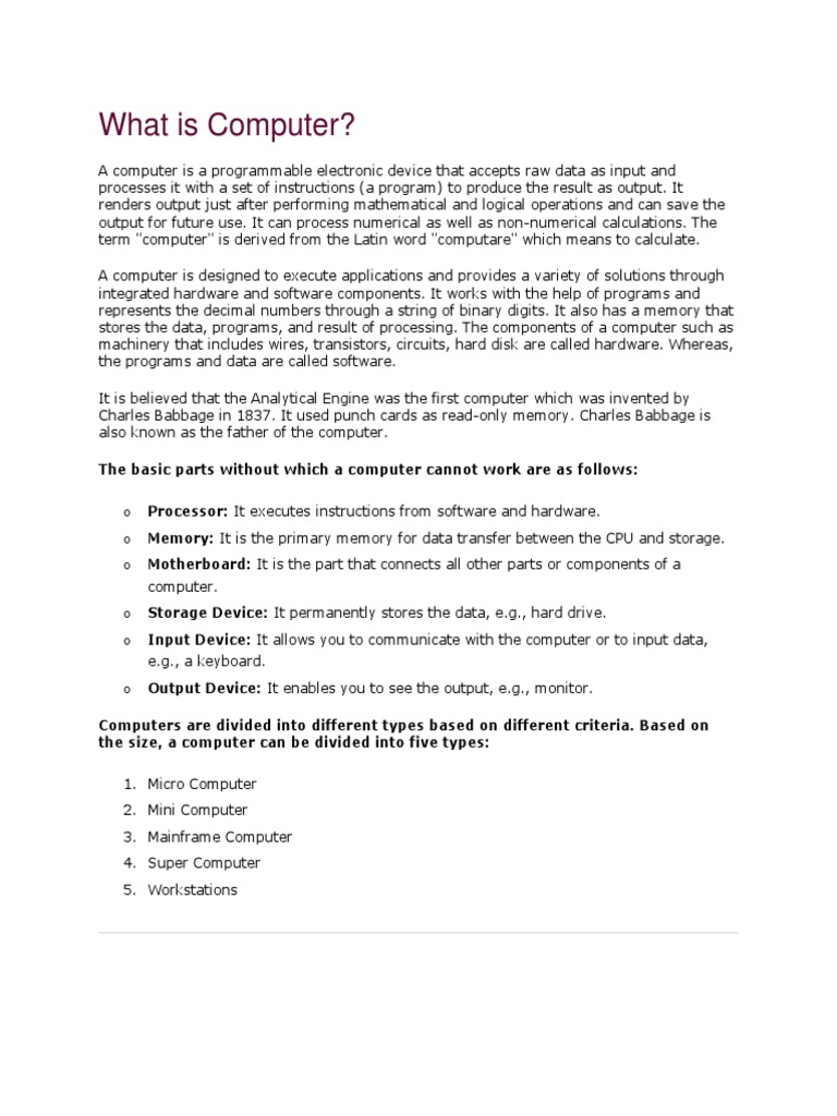 What Is Computer | PDF | Dynamic Web Page | Websites