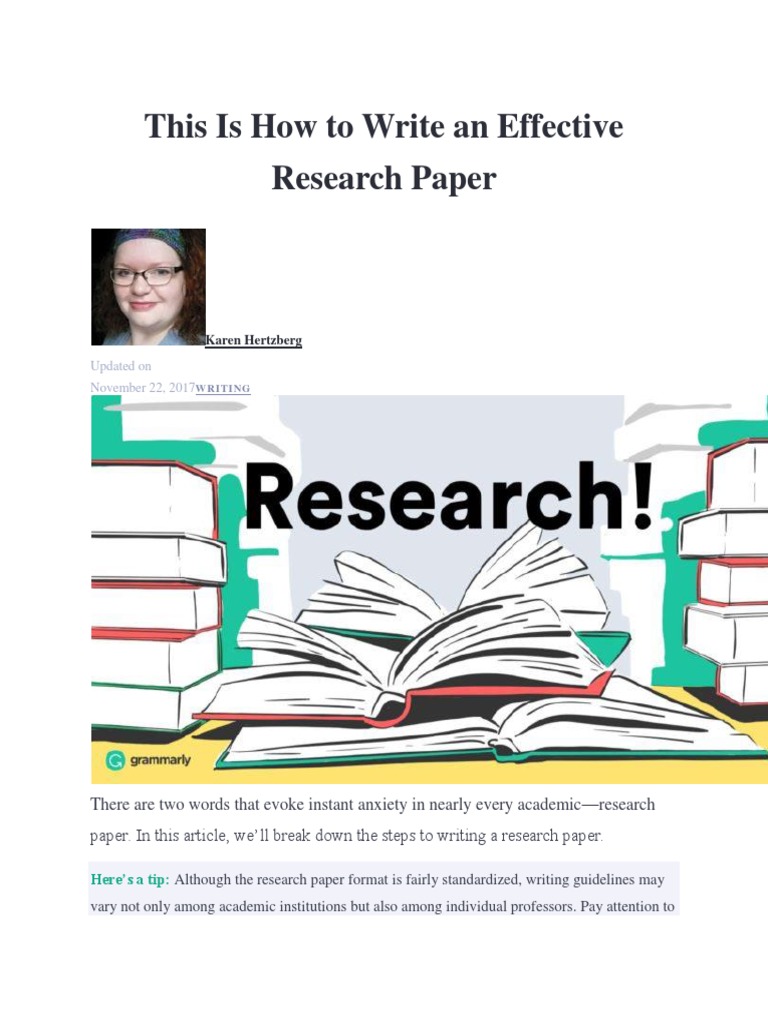 This Is How To Write An Effective Research Paper | PDF | Citation ...