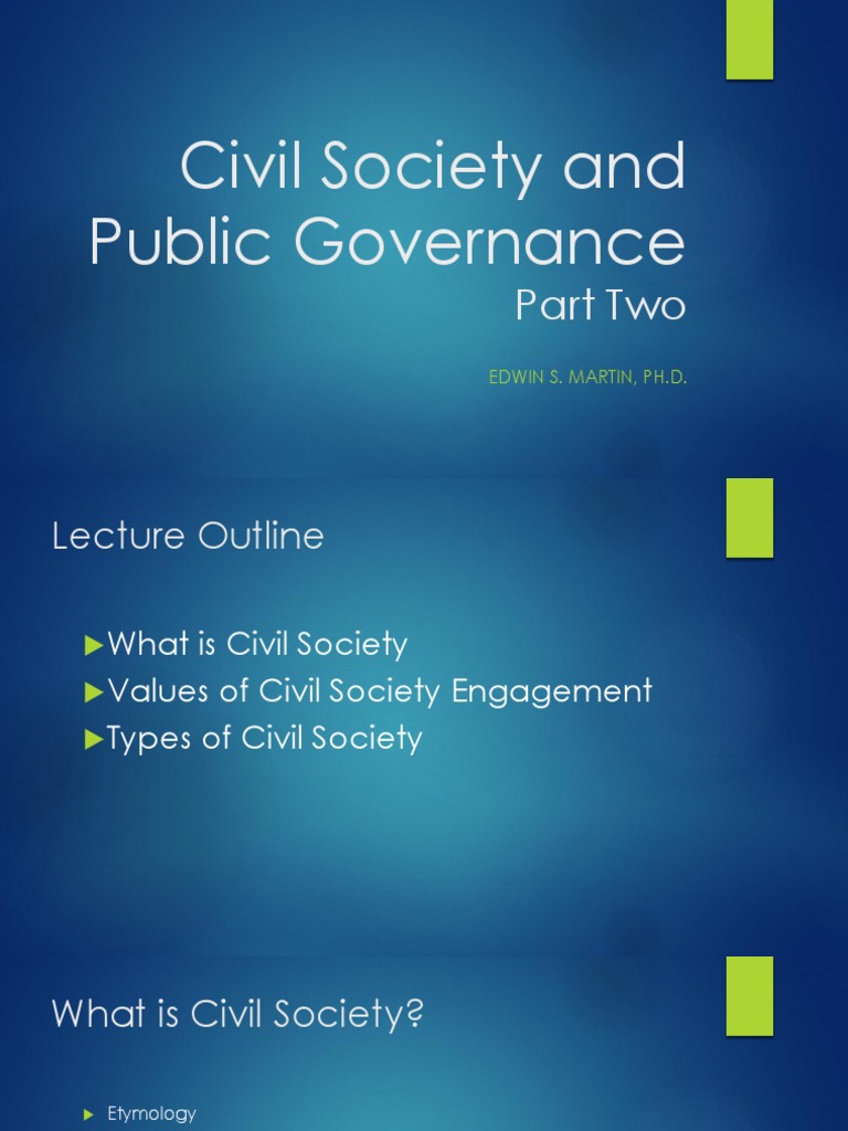 Civil Society's Role in Governance | PDF