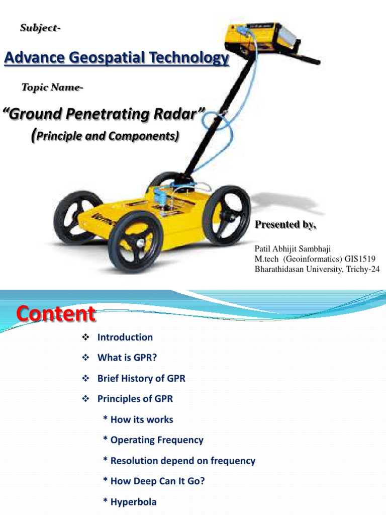 Ground Penetrating Radar: Principles and Components | PDF | Radar ...