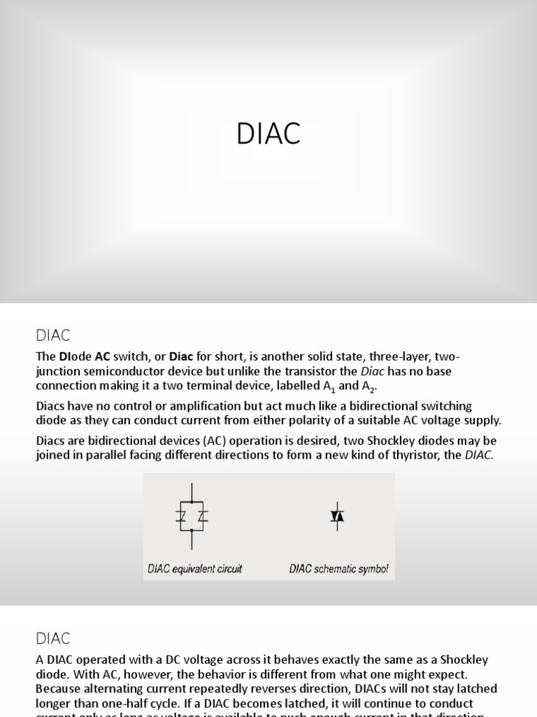 Diac LD | PDF | Diode | Power Electronics