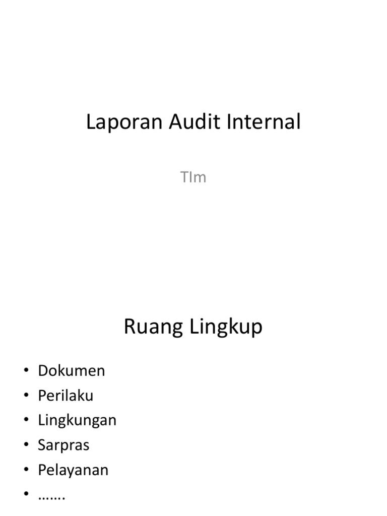 Laporan Audit Internal Terbaru | PDF