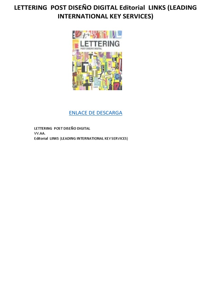 Lettering Post Diseño Digital Editorial Links | PDF | Art | Computers