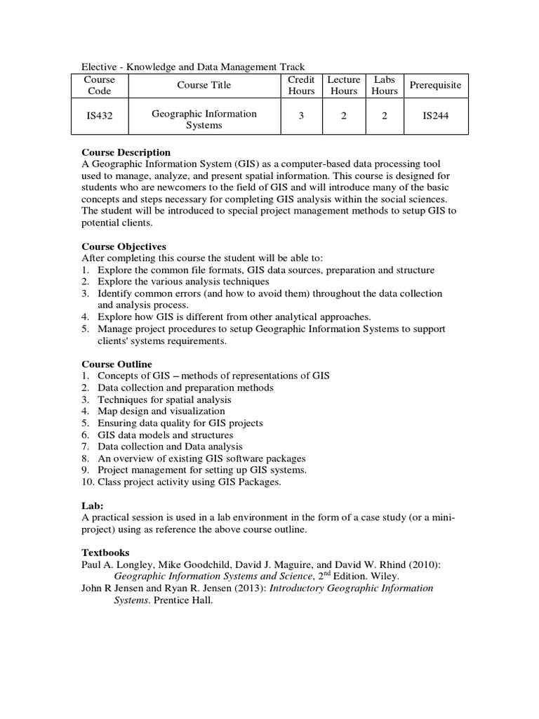 Geographic Information Systems | PDF