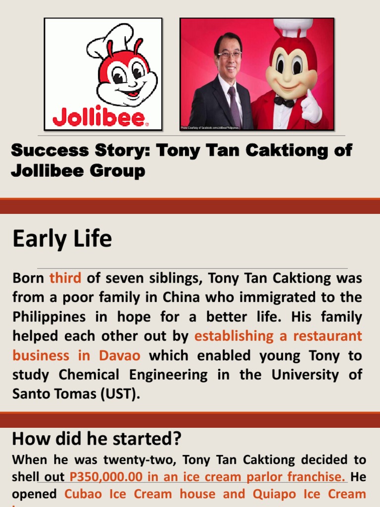 Jollibee's Success: Tony Tan Caktiong's Journey | PDF | Business | Foods