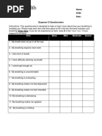 Modified Borg Dyspnea Scale Guide | PDF
