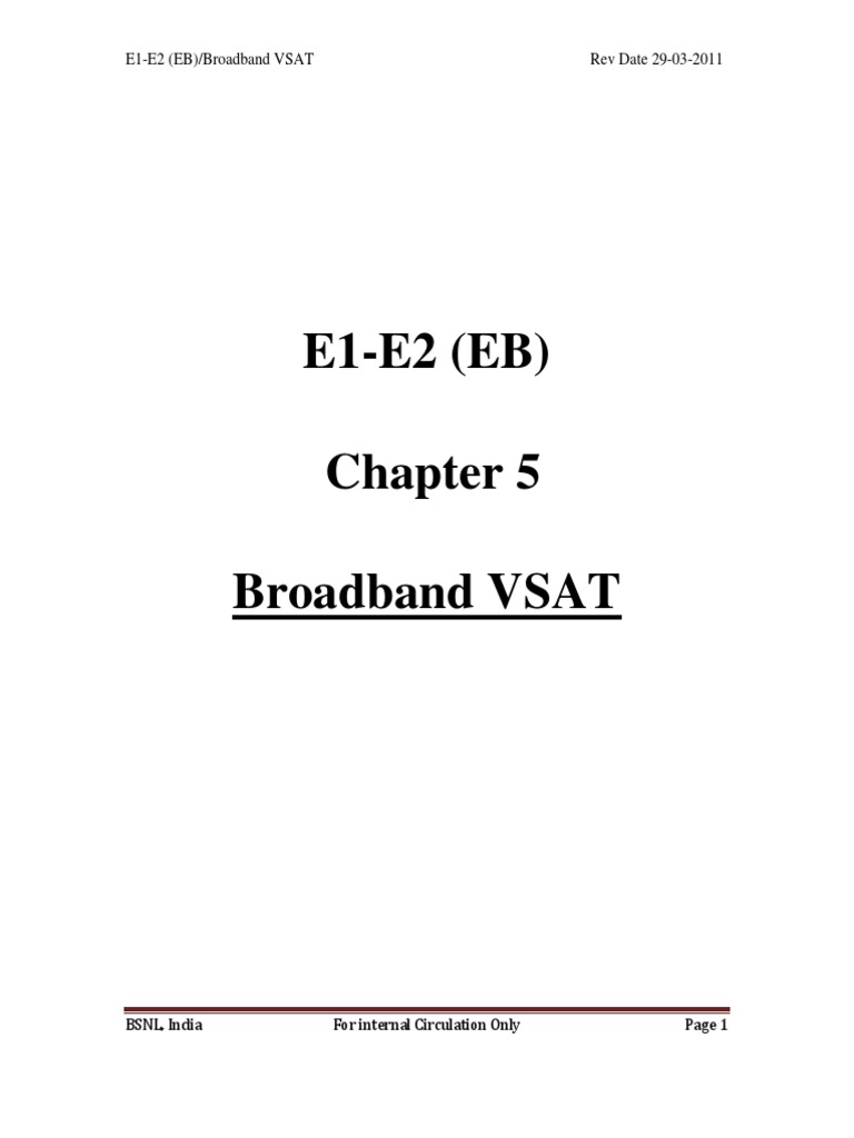E1-E2 BSNL | PDF | Very Small Aperture Terminal | Internet Access