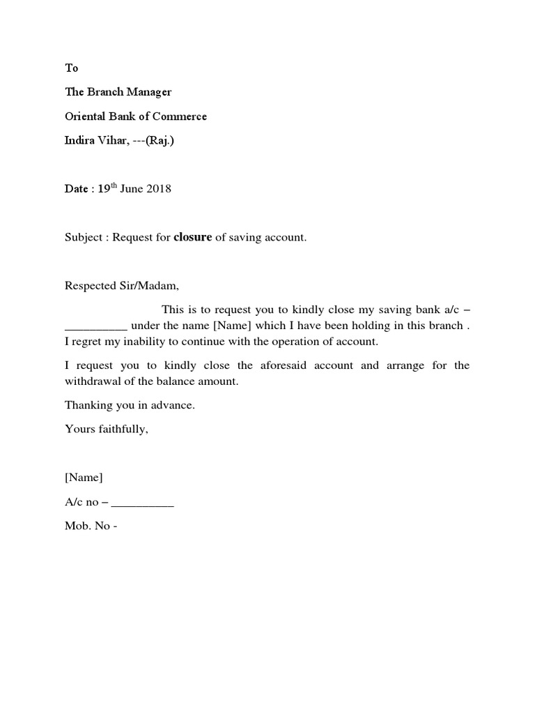 Acc Closure Sample | PDF