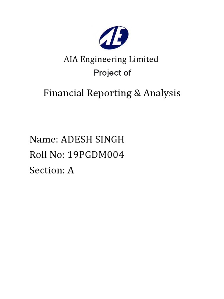 AIA Engineering Limited | PDF | Financial Statement | Revenue