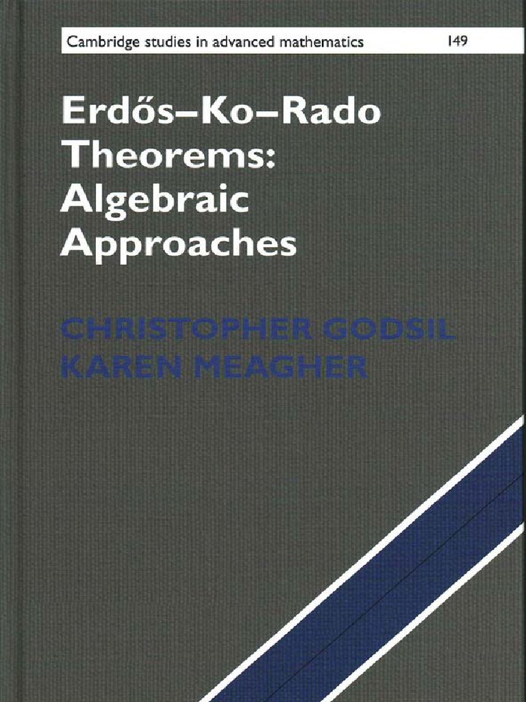 Erdős-Ko-Rado Theorems: Algebraic Approaches | PDF | Representation ...