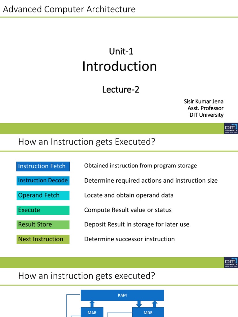 An Overview of Instruction Execution and Flynn's Taxonomy of Computer Architectures | PDF ...