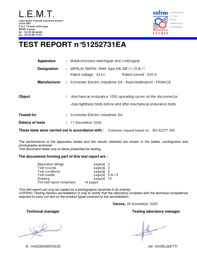 Mechanical Test Report (51252731-Ea) | PDF | Electrical Resistance And ...