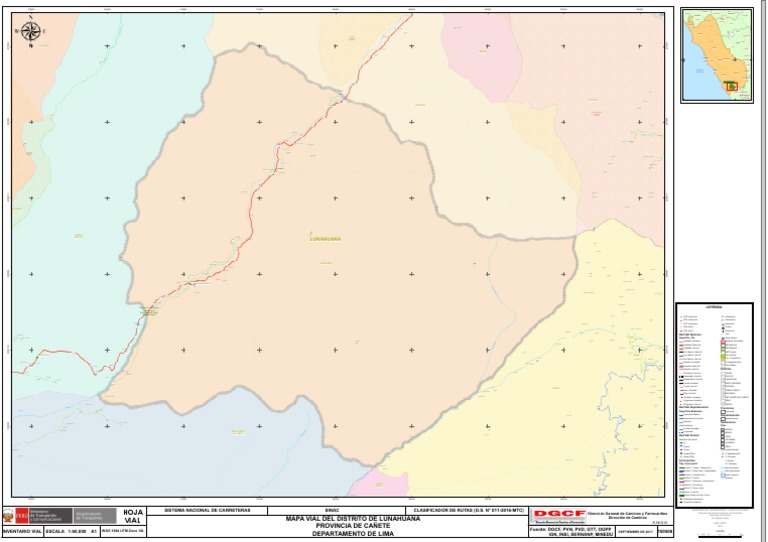 Mapa Vial de Lunahuana | PDF