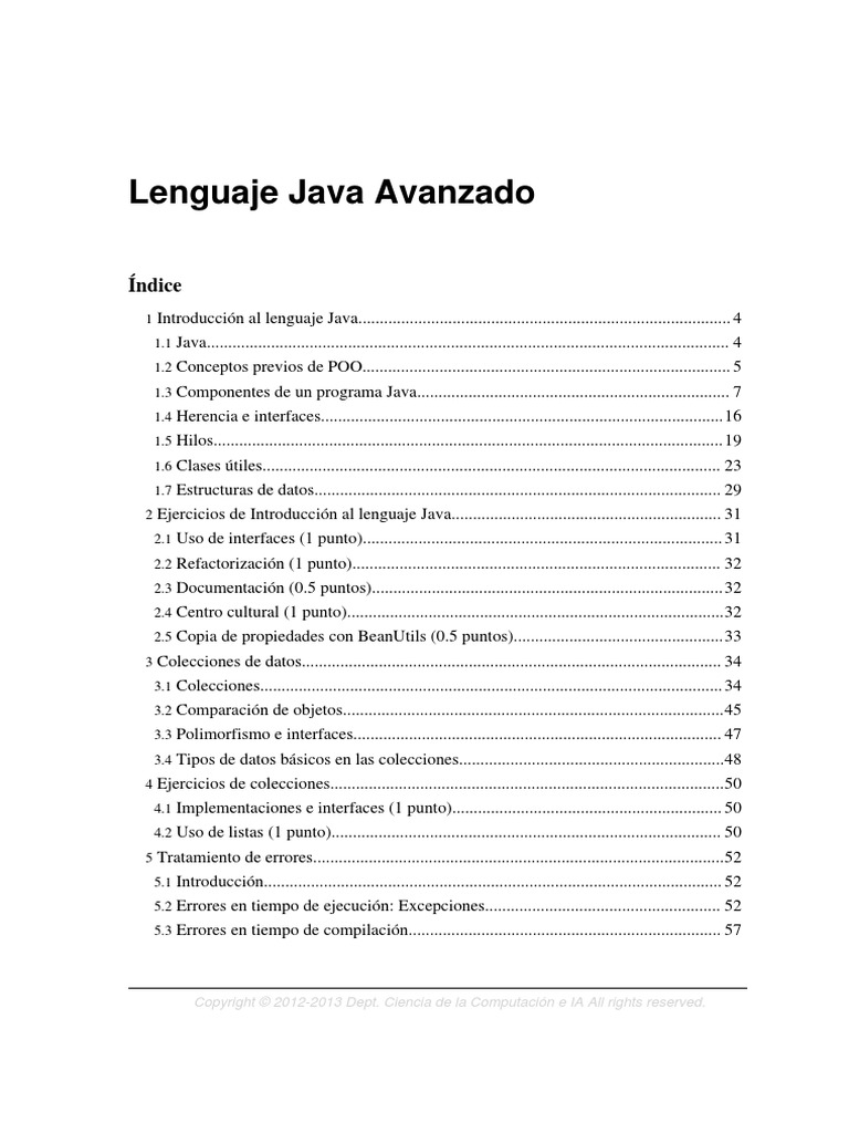 Lenguaje Java Avanzado PDF | PDF | Hilo (Computación) | Java (lenguaje de programación)