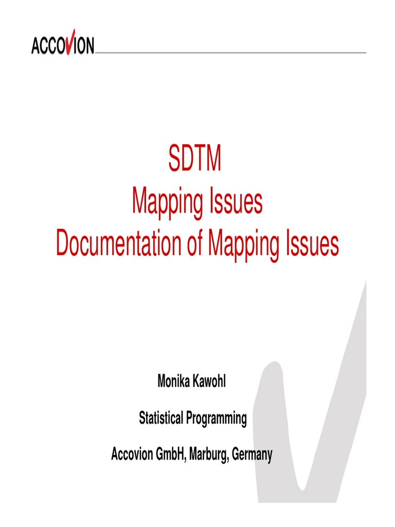 SDTM Mapping Issues and Documentation | PDF | Clinical Medicine ...