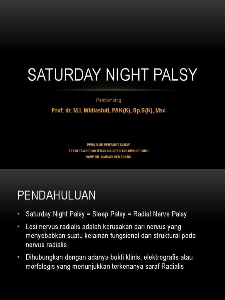 Saturday Night Palsy | PDF