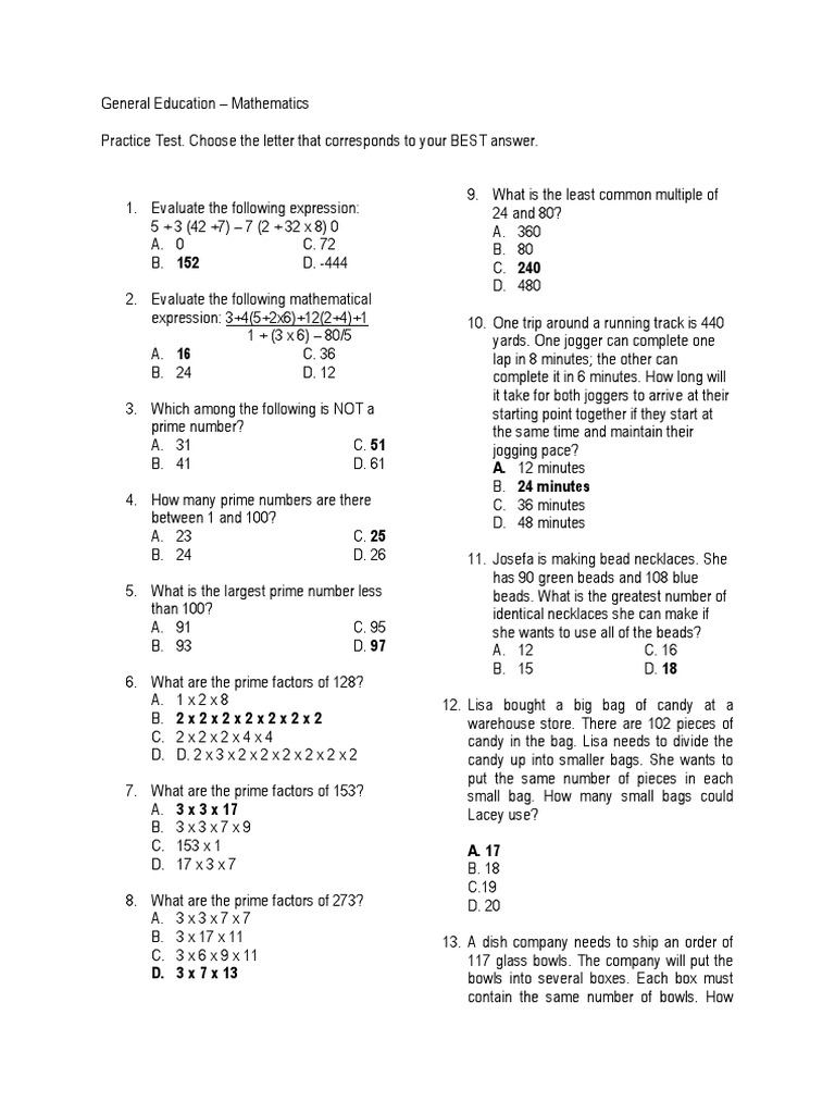Mathematics GENED | PDF | Area | Rectangle